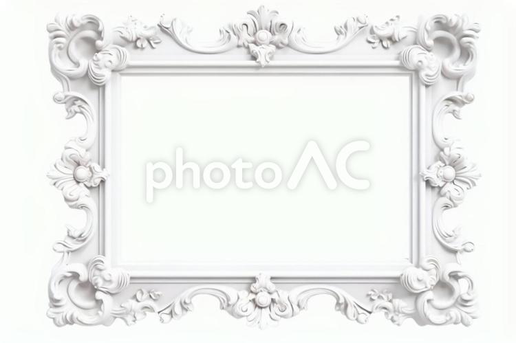 額縁・アンティークイメージ（白） - No: 26972013｜写真素材なら「写真AC」無料（フリー）ダウンロードOK