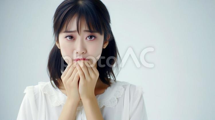 仕事で失敗をし落ち込み悩む女性 No 27435517|写真素材なら「写真ac」無料(フリー)ダウンロードok
