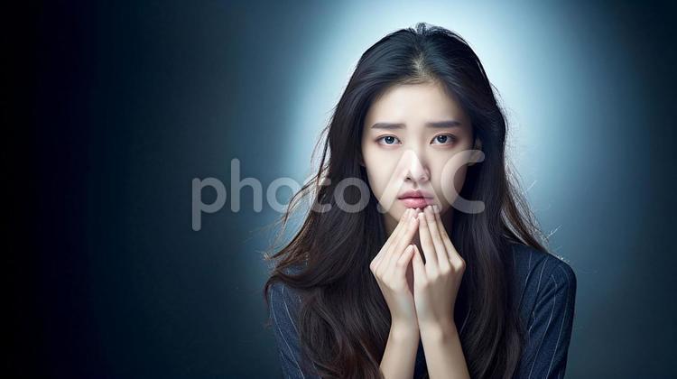 仕事で失敗をし落ち込み悩む女性 No 27435427|写真素材なら「写真ac」無料(フリー)ダウンロードok