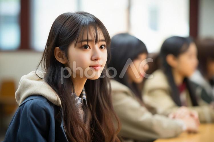 授業中の女子高生 No 27219846｜写真素材なら「写真ac」無料（フリー）ダウンロードok
