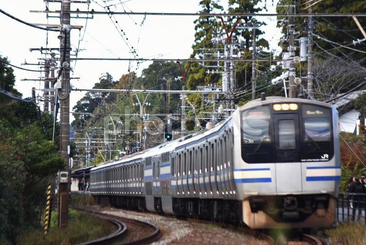 E217系 北鎌倉～鎌倉カーブにて - No: 31758099｜写真素材なら「写真AC」無料（フリー）ダウンロードOK